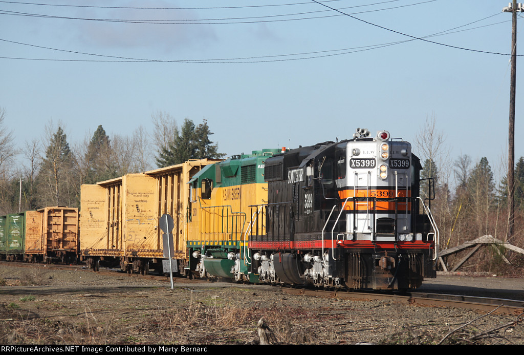 LLW 5399 and AERC 2501 Going Down the Sweet Home Branch